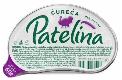 PASTETA CURECA PATELINA 60G
PASTETA CURECA PATELINA 60G