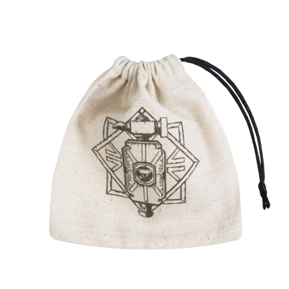 Dwarven Beige & black Basic Dice Bag