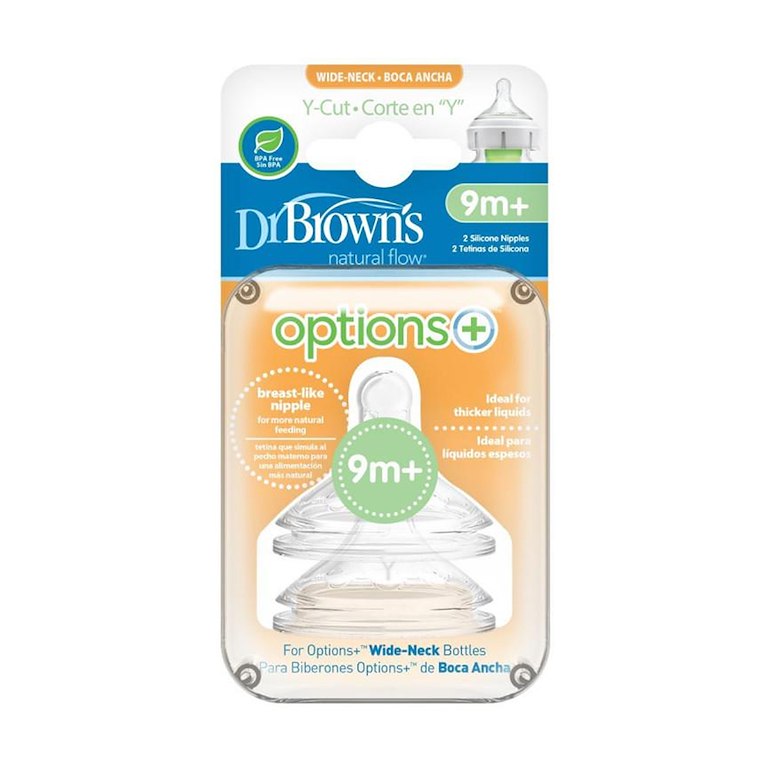 Dr Browns OPTIONS+ silikonskacla za wide neck, 9m+