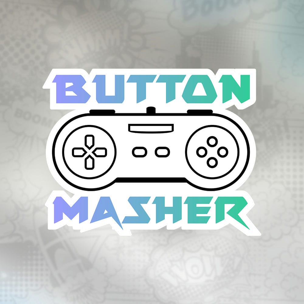 BUTTON MASHER STIKER