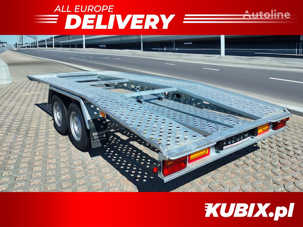 Nova Kubix trailer car trailer autotransporter przyczepa laweta dwuosiowa, prikolica autotransportera