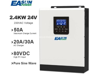 Easun power 3k 24v 220v Solarni kontroler+čisti sinusni