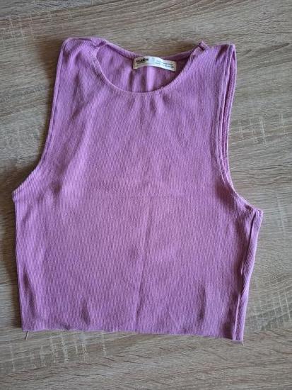 Pull and bear pink crop top
