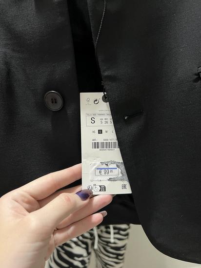 Zara crni sako mesavine vune