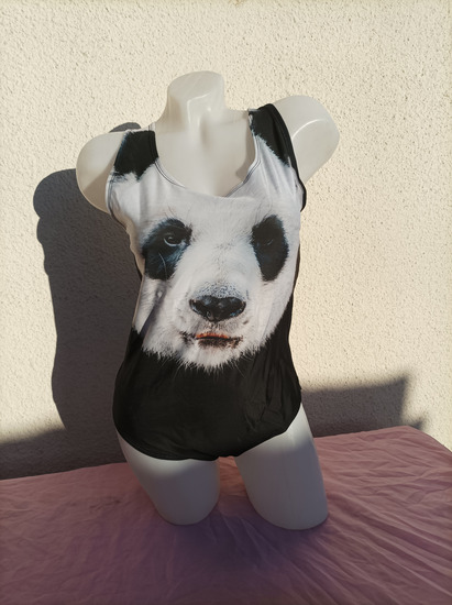 Jednodelni Crno Beli Kupaći Panda L