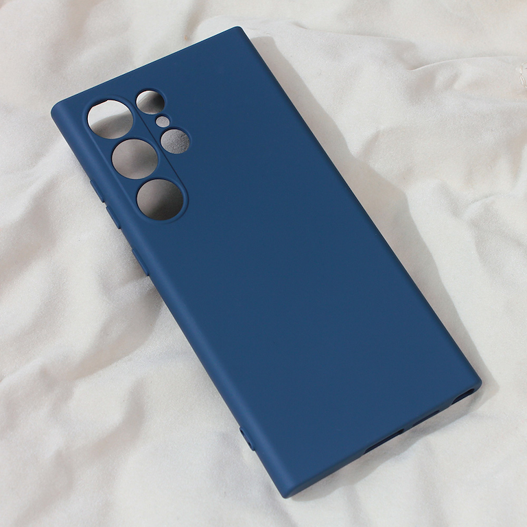 Maska(futrola) Teracell Soft Velvet za Samsung Galaxy S24 Ultra tamno plava