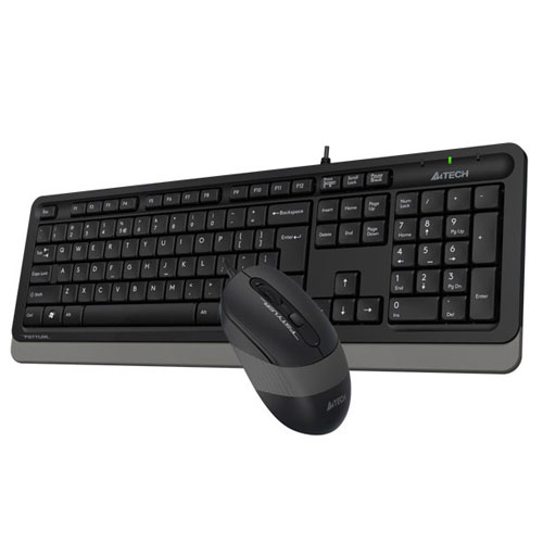 A4 TECH F1010 FSTYLER USB US siva tastatura + USB sivi miš