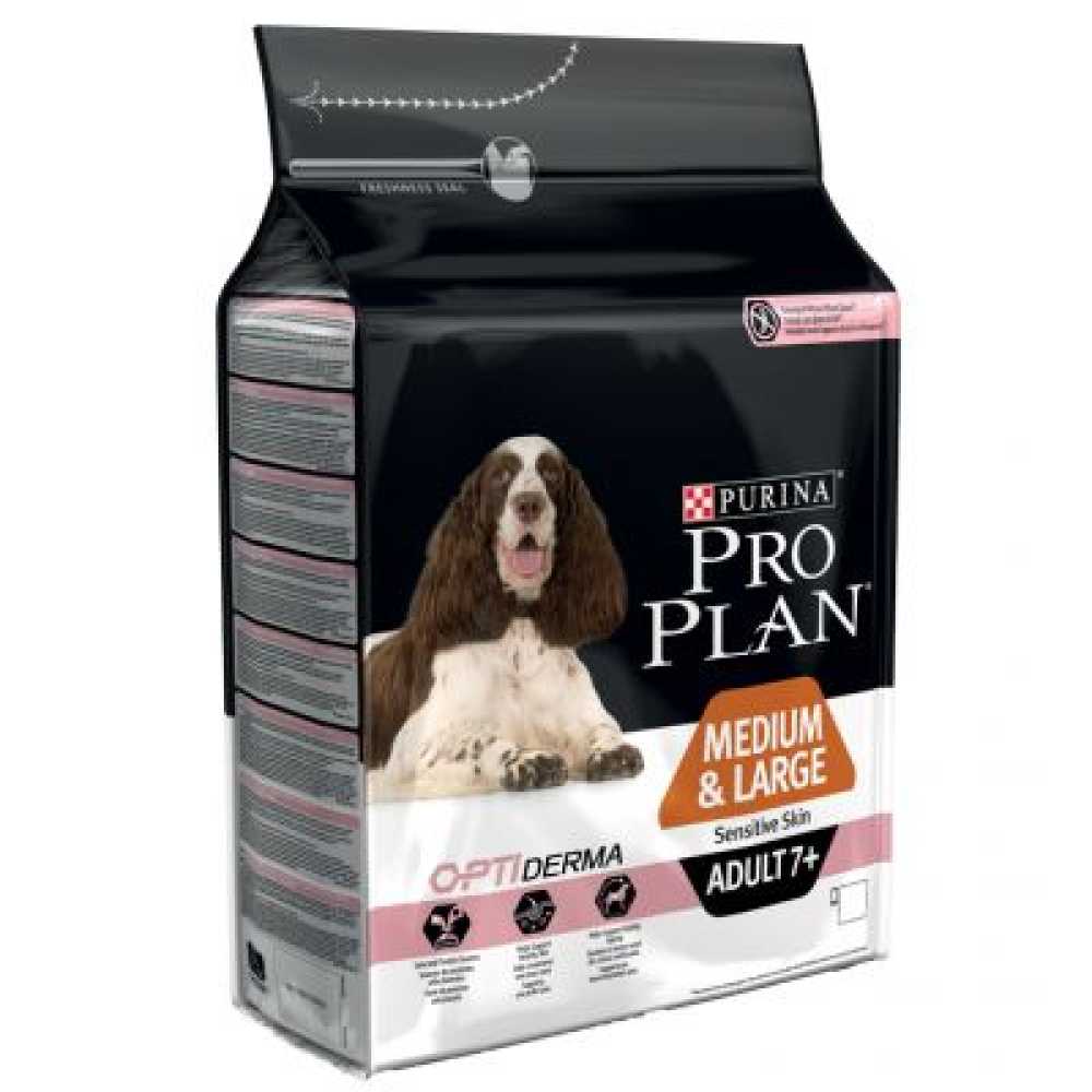 Pro Plan hrana za pse Adult Medium/Large 7+ Sensitive Skin - losos 3kg