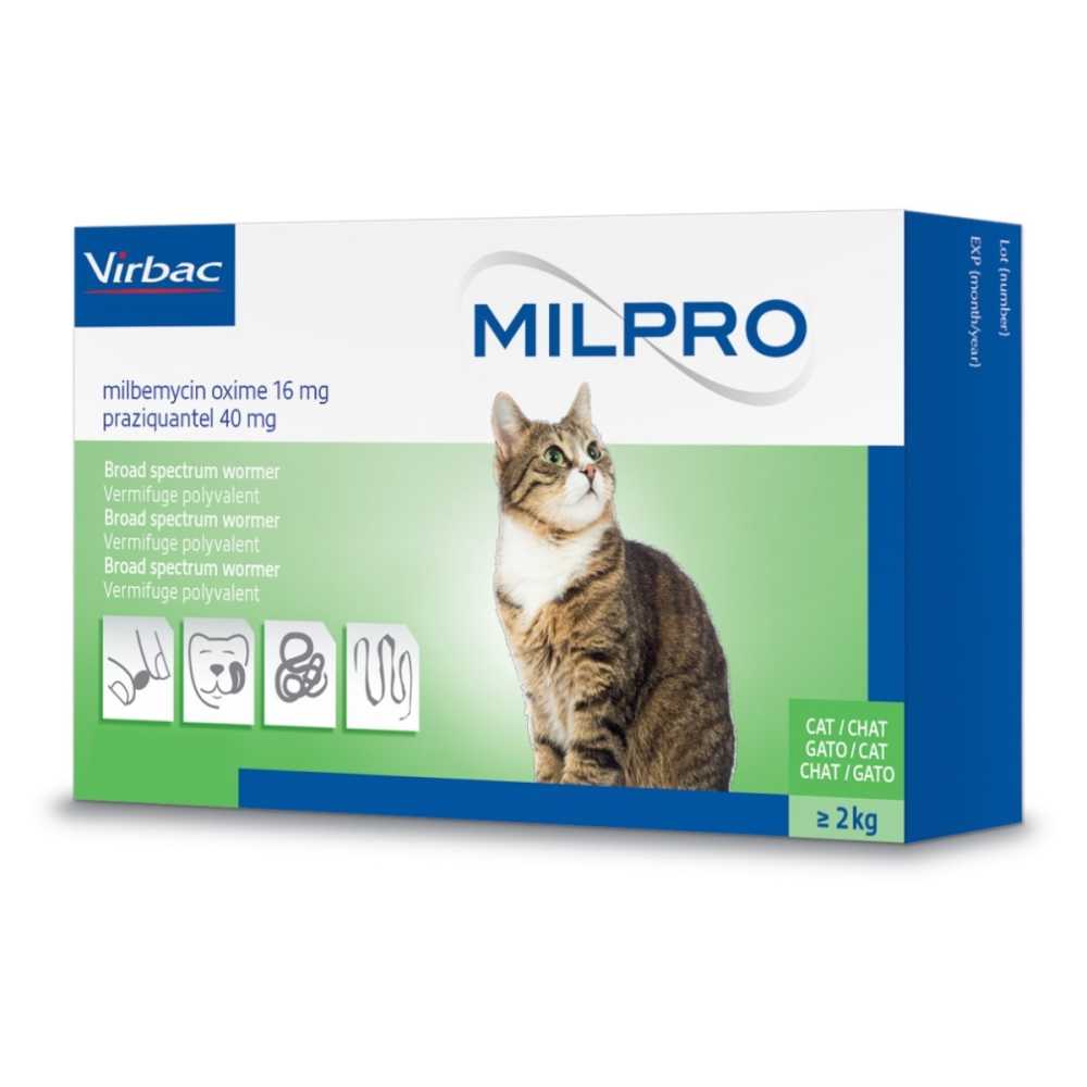 Virbac Milpro tablete za veće mačke 16mg/40mg