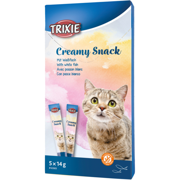 Trixie creamy snack sa belom ribom 5x14gr