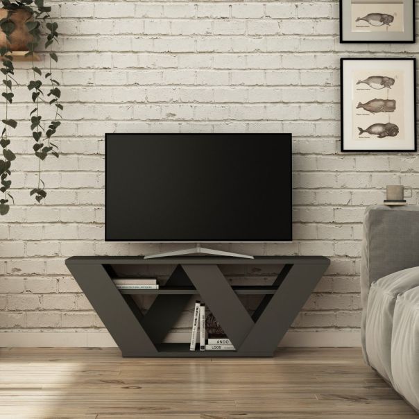 HANAH HOME TV polica Pipralla Anthracite