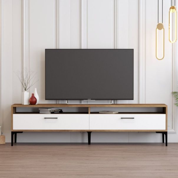 HANAH HOME TV polica Istanbul 2 WalnutWhite