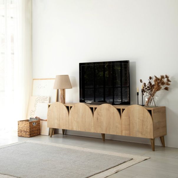 HANAH HOME TV polica Mesta Oak v2