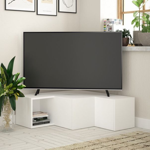 HANAH HOME TV polica Compact, bela