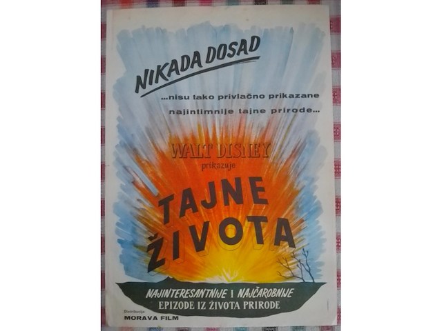 plakat TAJNE ŽIVOTA (Walt Disney)