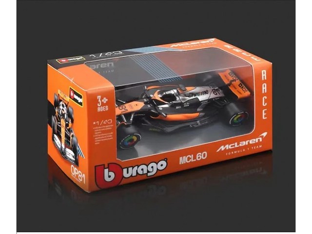 1:43 Burago F1 McLaren 2023 Oscar Piastri #81