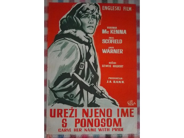 plakat UREŽI NJENO IME S PONOSOM