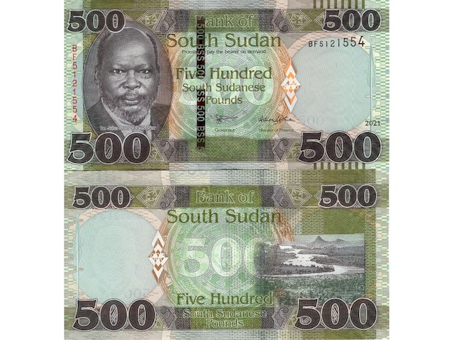 SOUTH SUDAN Južni Sudan 500 Pound 2021 UNC, P-16
