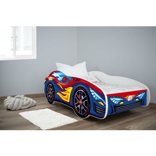 TOP BEDS Dečiji krevet 140x70 Trkački auto Red Blue Car