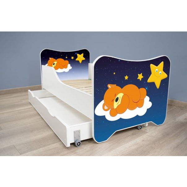TOP BEDS Happy Kitty Dečiji krevet 140x70 + fioka Sleeping Teddy