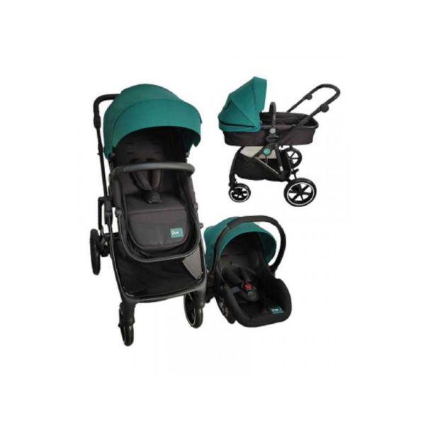 PUERRI Kolica za bebe Oscar 3 u 1 dark green