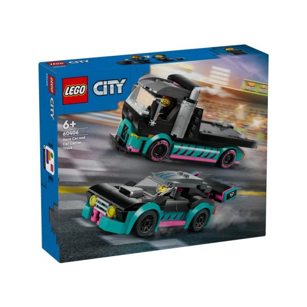 LEGO Kocke 60406 Trkački auto i auto-transporter