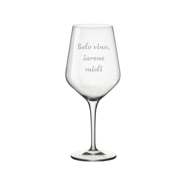 HAPPY PUMPKIN Čaša za vino "Belo vino, šarene misli" - 11155