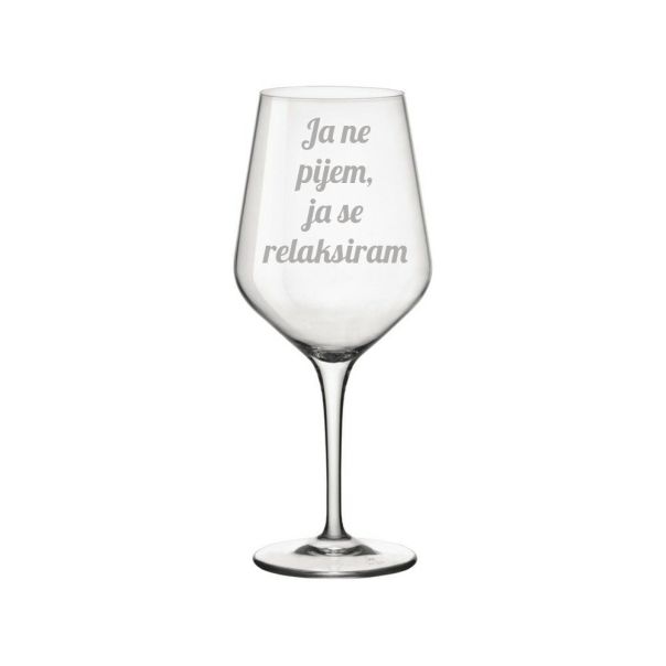 HAPPY PUMPKIN Čaša za vino "Ja ne pijem, ja se relaksiram"1102