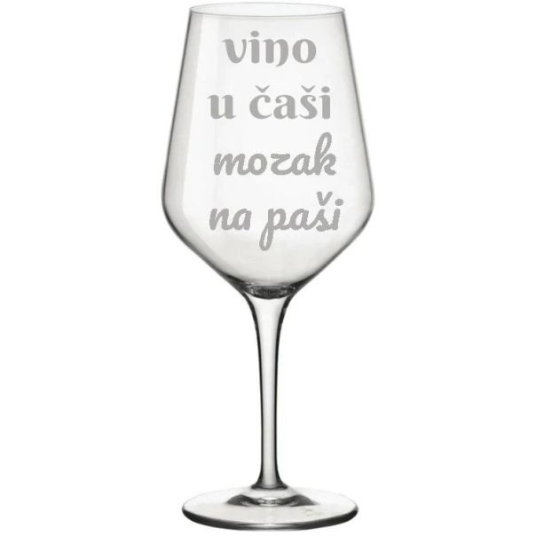 HAPPY PUMPKIN Čaša za vino "Vino u čaši, mozak na paši"1107