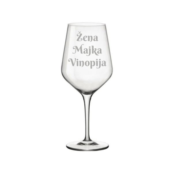 HAPPY PUMPKIN Čaša za vino "Žena, Majka, Vinopija"1113