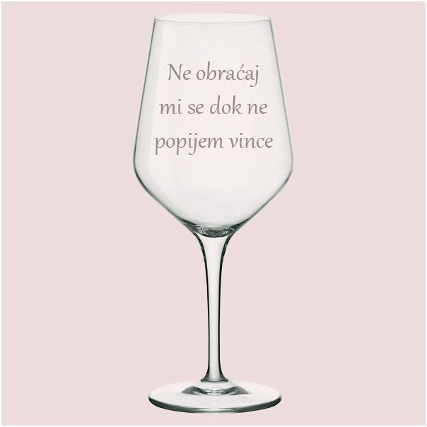 HAPPY PUMPKIN Čaša za vino "Ne obraćaj mi se dok ne popijem vince"1174