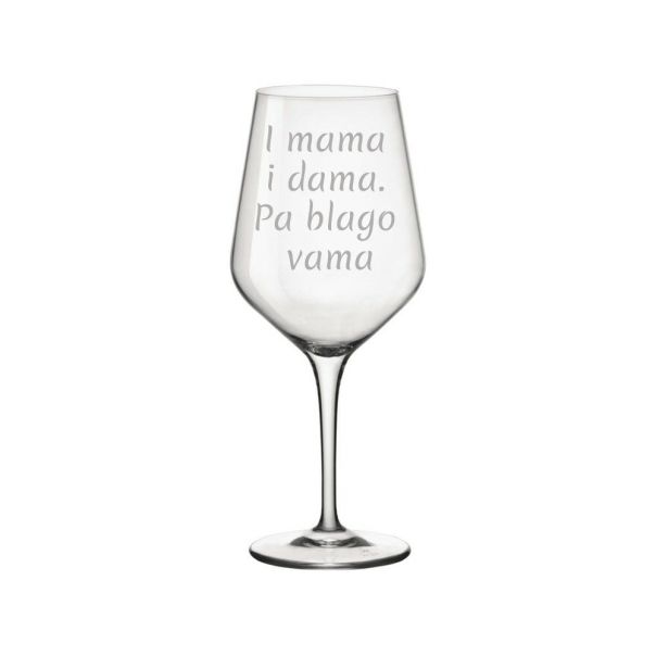 HAPPY PUMPKIN Čaša za vino "I mama i dama, pa blago vama"1105