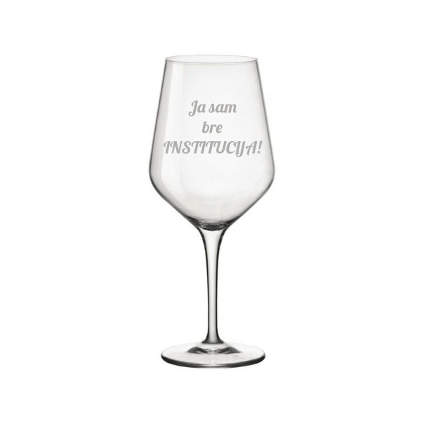 HAPPY PUMPKIN Čaša za vino "Ja sam bre institucija"1108