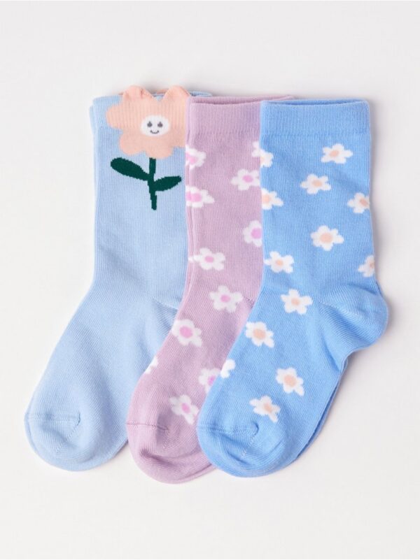 Čarape – 3-pack Socks with flowers