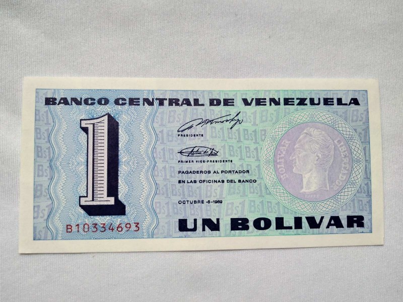 Venecuela 1 bolivar,1989 god.UNC