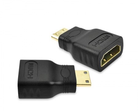 E-GREEN Adapter Mini HDMI (M) - HDMI (F) crni ( 838 )