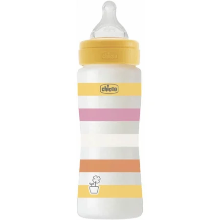 Chicco wb plastična flašica 330ml,silikon,žuta ( A073734 )