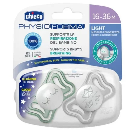Chicco laža light noćna,silikon,16-36m,2kom ( A075988 )