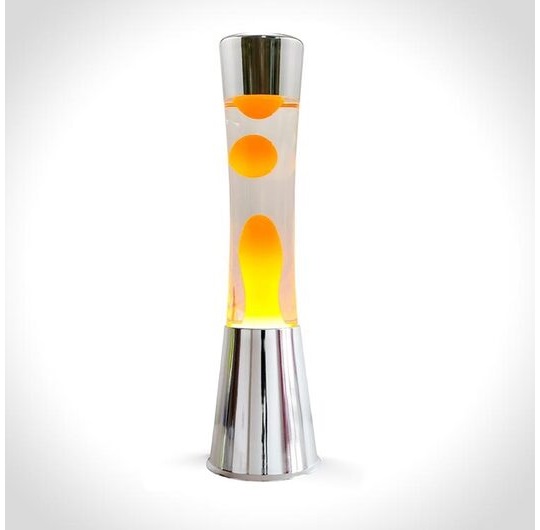 Lava lampa srebrno žuta (narandžasta), 1016-17