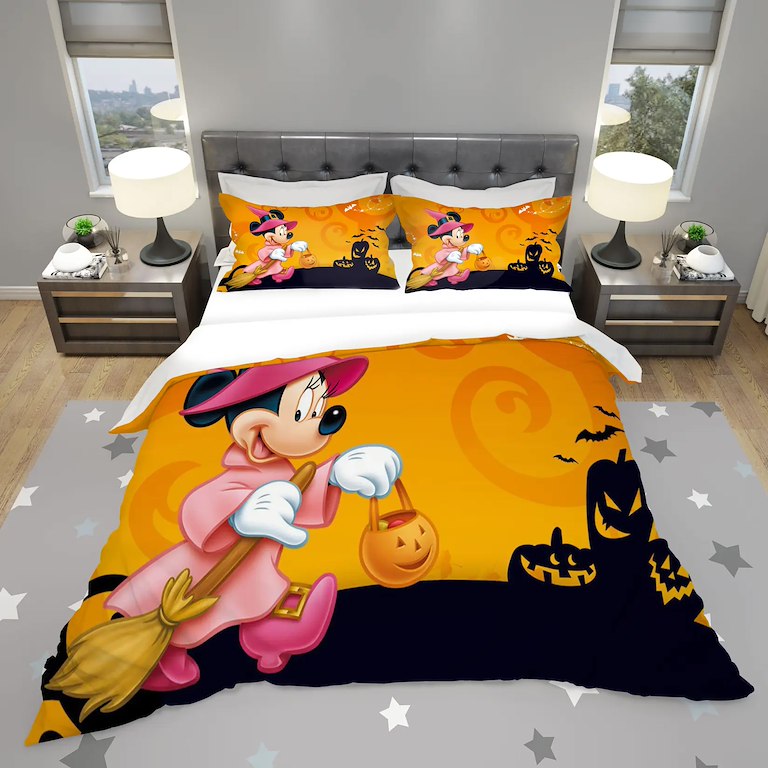 MEY HOME Minnie Halloween 3D Posteljina za bračni krevet, 200x220