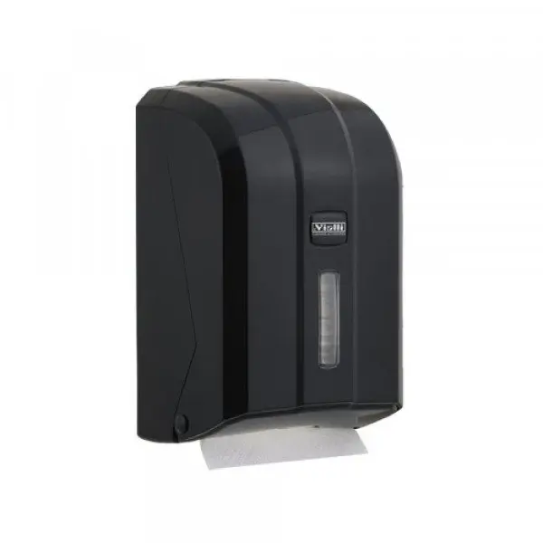 VIALLI Dispenzer za složivi toalet papir K6C crni