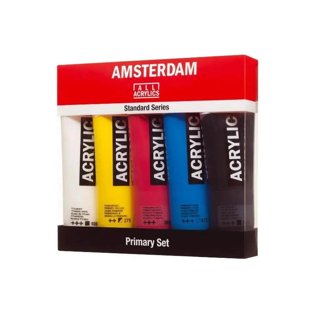 ROYAL TALENS Amsterdam Acrylic Set akrilnih boja, 5 x 120ml, Primary