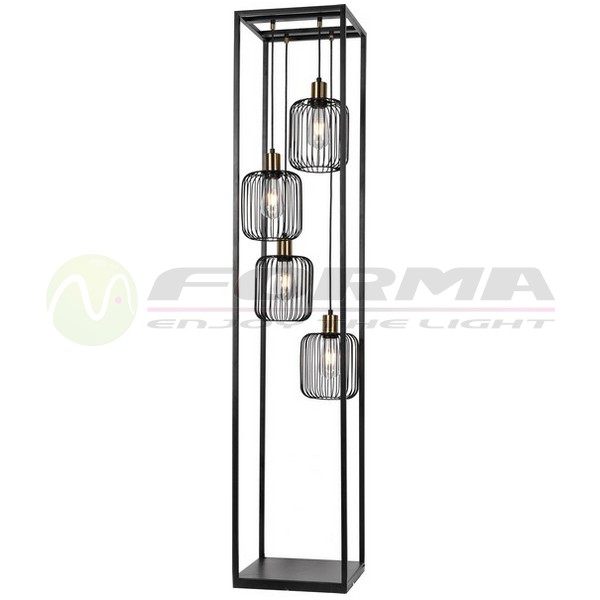 Podna lampa F7044-4F BK+SG