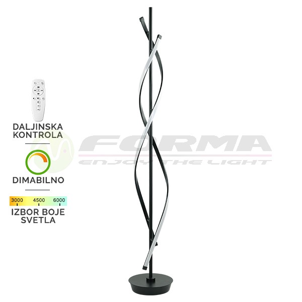 LED podna lampa F2026-56F BK