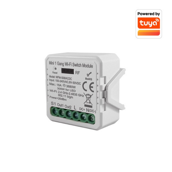 WIFI SMART WFM-S08/ACDC MODUL-PREKIDAČ (1X16A 230V) TUYA