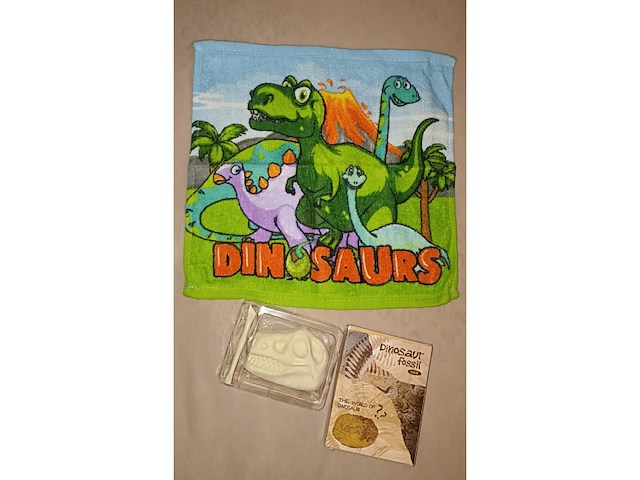 DINO SET: fosil za iskopavanje i peškirić NOVO