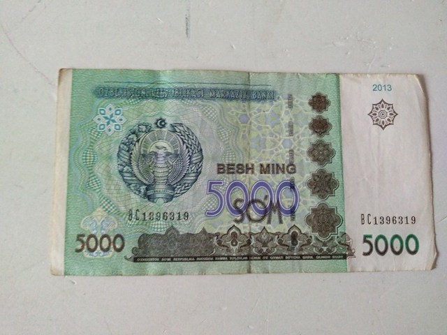 5000 Som  Uzbekistan   2013.
