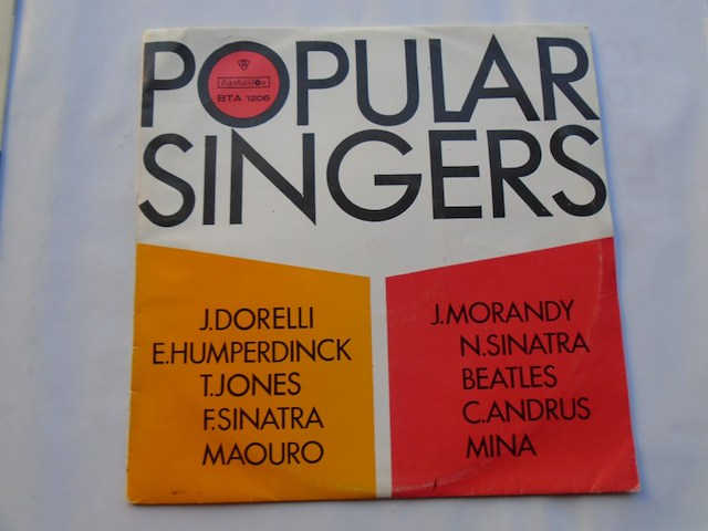 Popular singers, J.Dorelli, J.Morandy,  balkanton