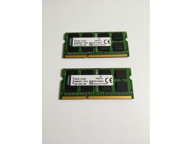 Memorija za laptop 16gb (2x8) 1600mhz ddr3 Kingston