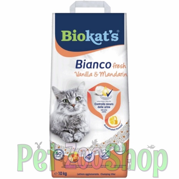 BIOKAT S BIANCO FRESH VANILA I MANDARINA POSIP ZA MACKE 5 KG